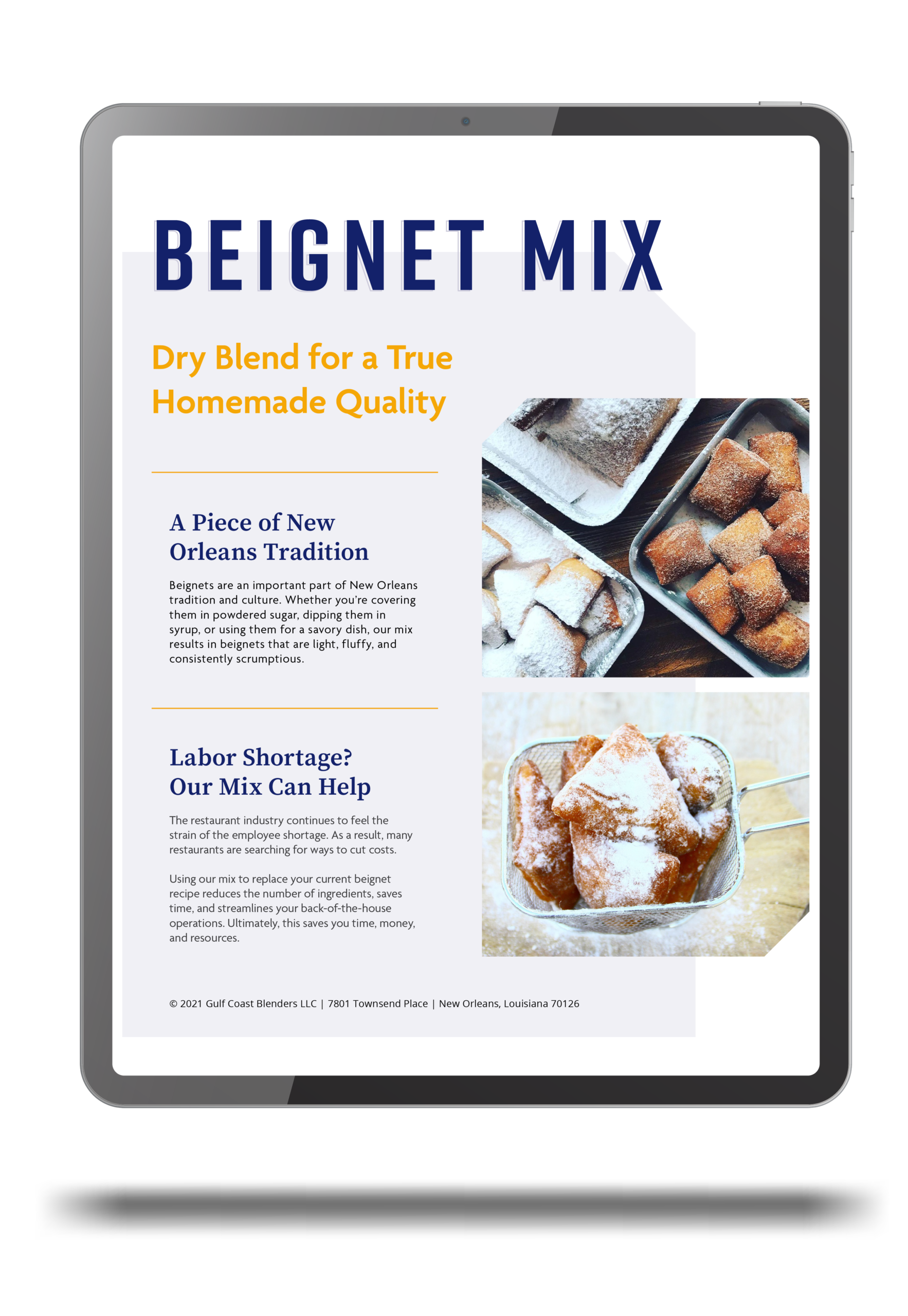 Beignet Mix: Restaurant Guide - Gulf Coast Blenders